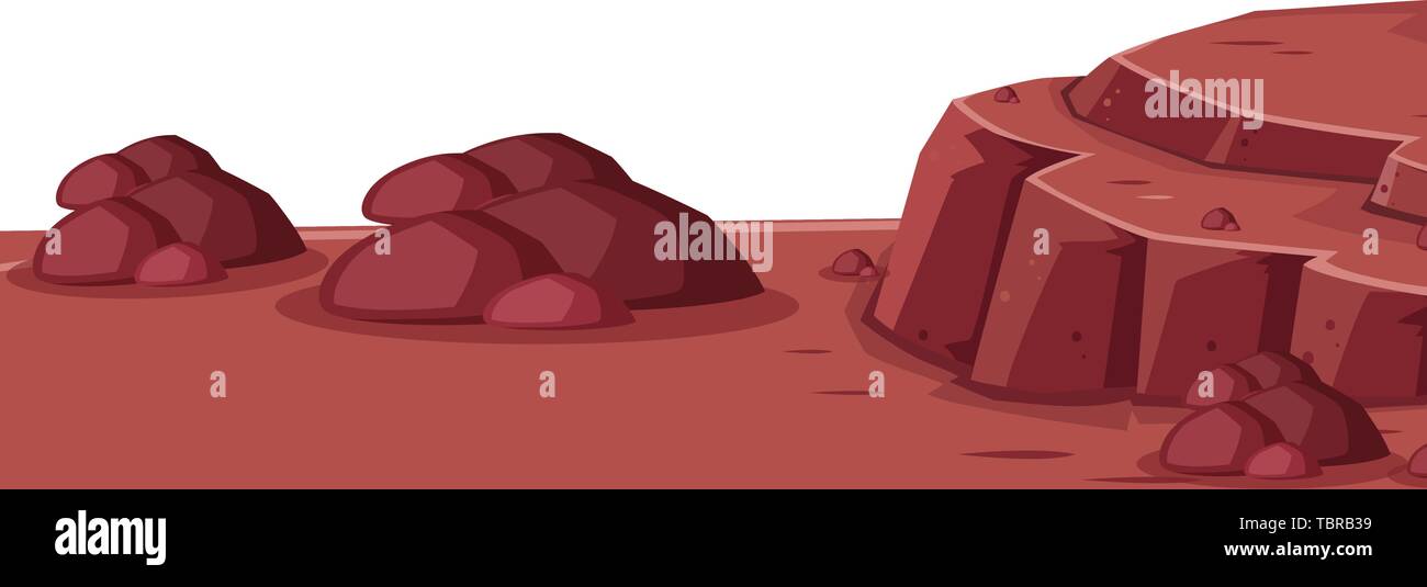 Red rock foreground scene illustration Stock Vector Image & Art - Alamy
