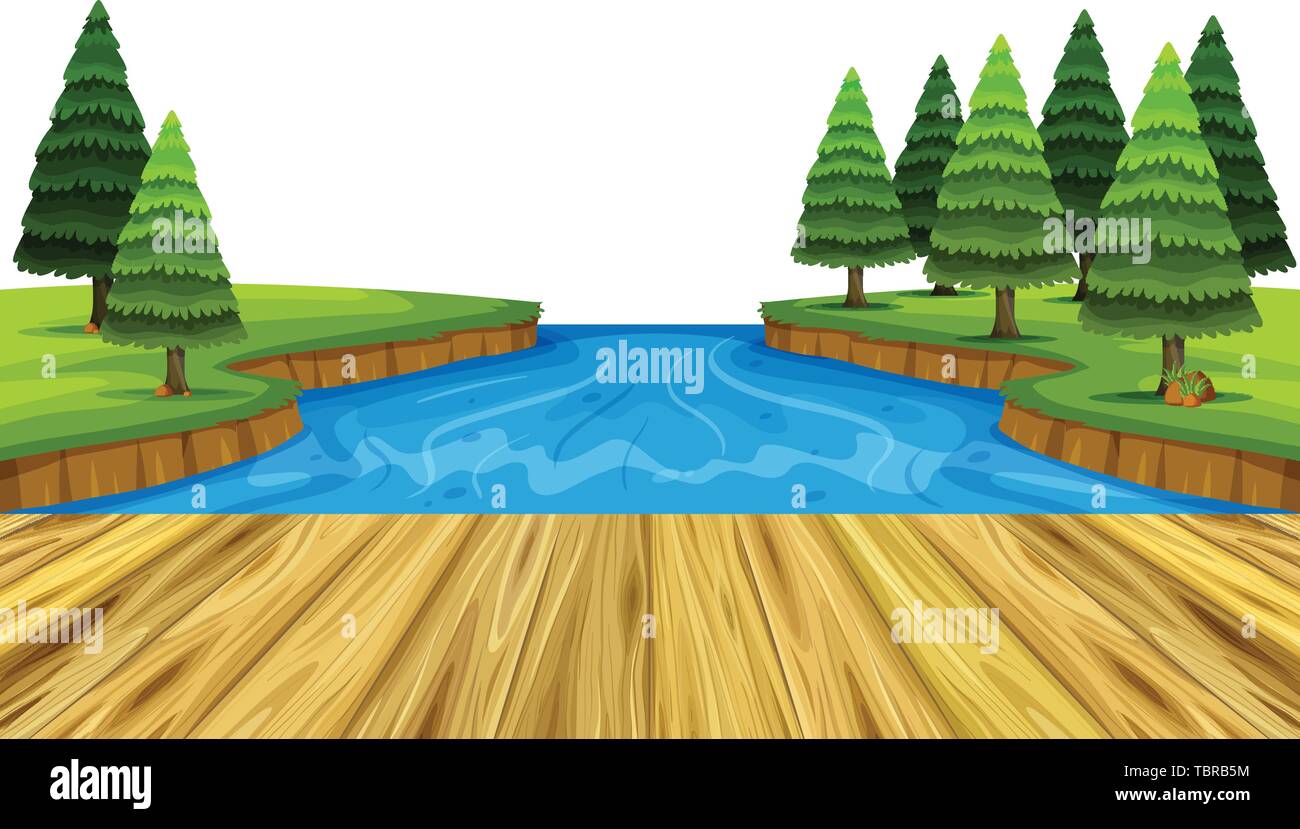 A beautiful nature scene illustration Stock Vector Image & Art - Alamy