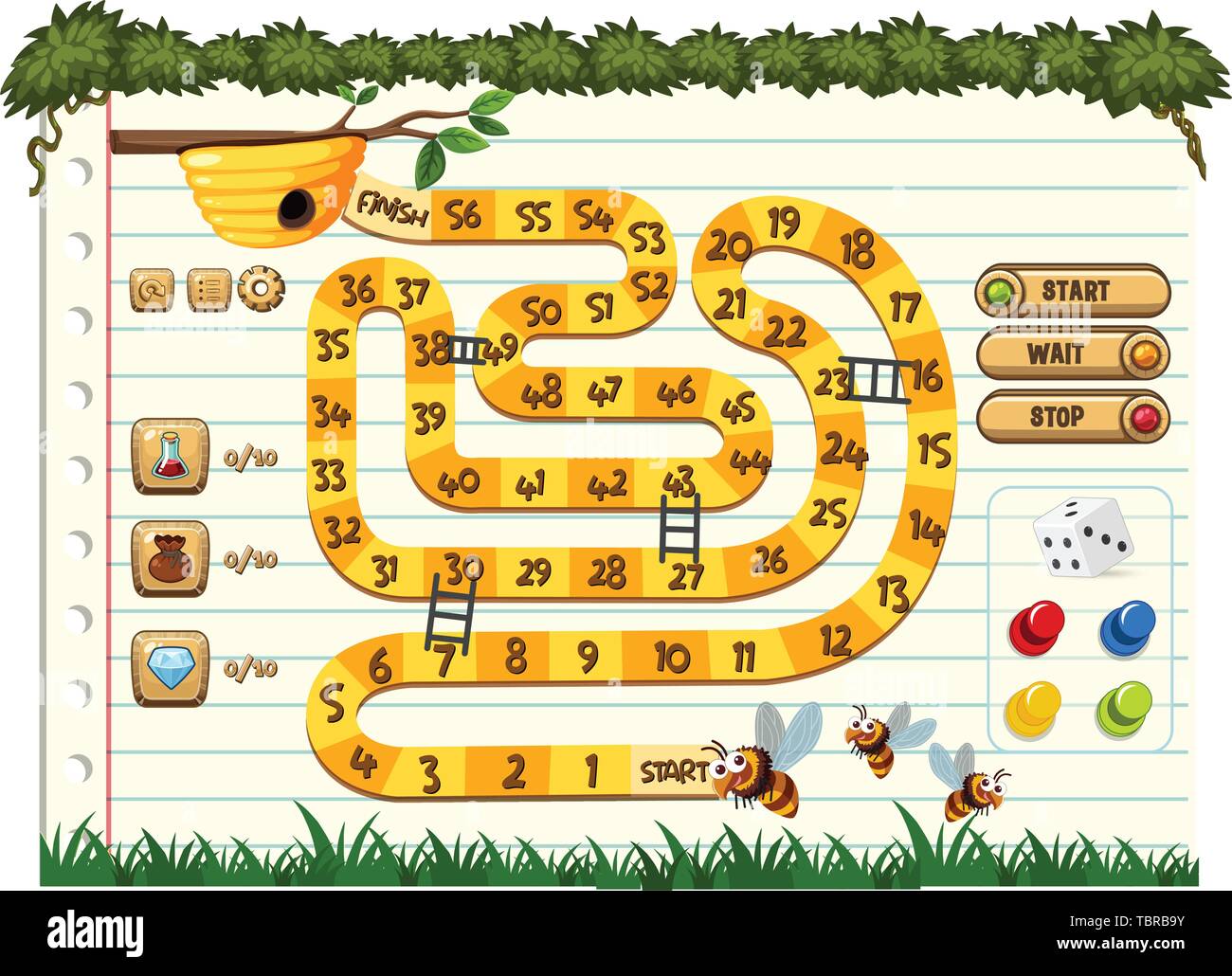 Dice bee Stock Vector Images - Alamy