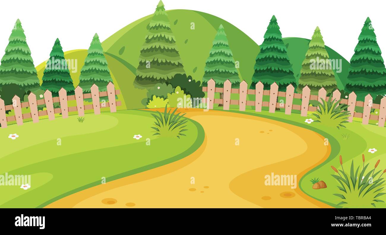Park path Stock Vector Images - Alamy