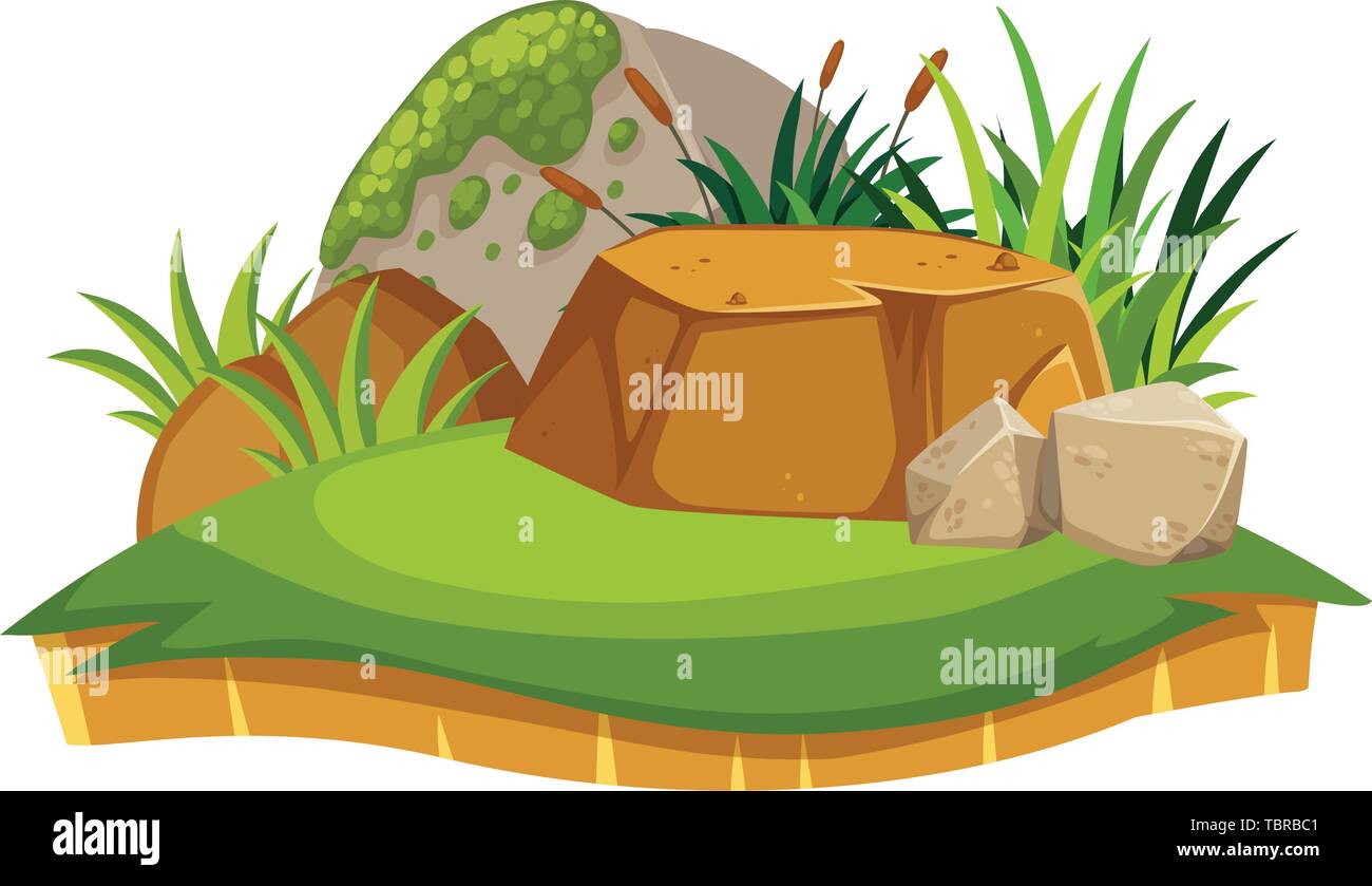 Plants and rocks Stock Vector Images - Alamy