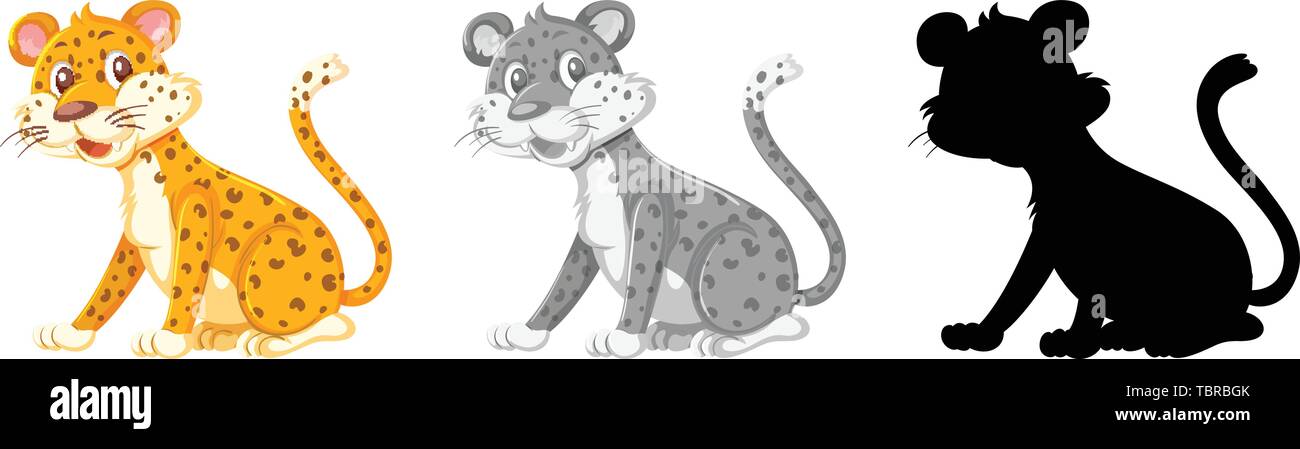 Set of leopard character illustration Stock Vector Image & Art - Alamy