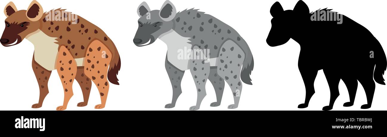 Set of hyena character illustration Stock Vector Image & Art - Alamy