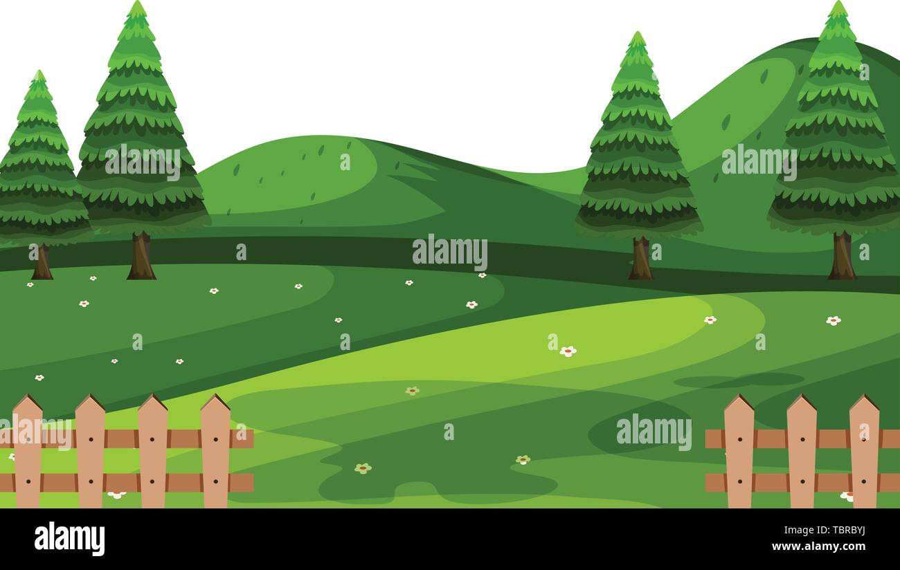 A simple nature scene illustration Stock Vector Image & Art - Alamy