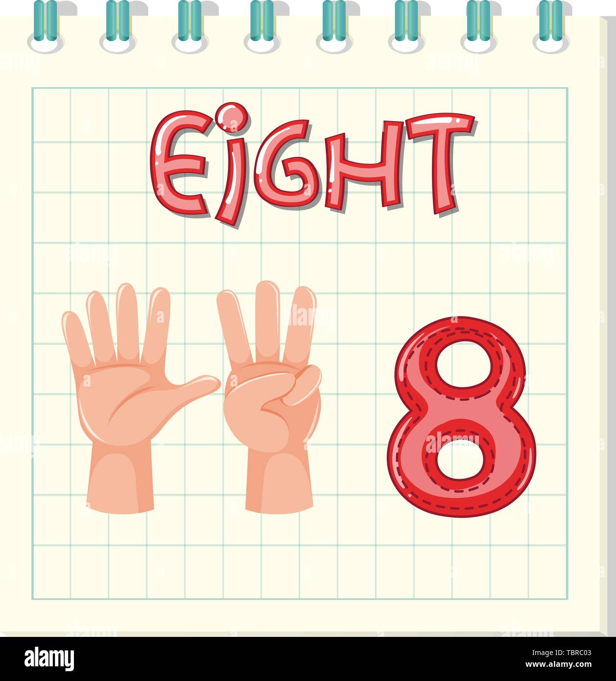 Number eight on not template illustration Stock Vector Image & Art - Alamy