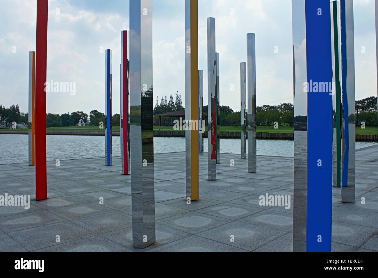 Scenery of Songjiang Moon Lake Sculpture Park in Shanghai Stock Photo ...
