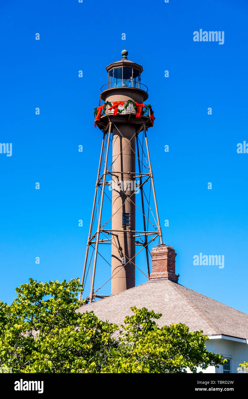 Sanibel Lighthouse at Lighthouse Beach Park. Sanibel Island, Florida ...