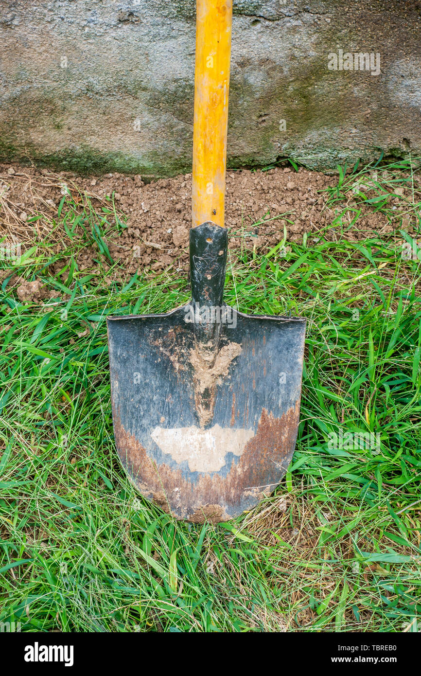 Agricultural tools, shovels Stock Photo - Alamy