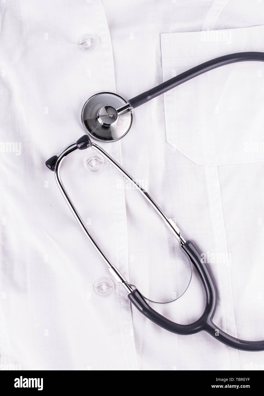 white robe doctor and stethoscope Stock Photo - Alamy