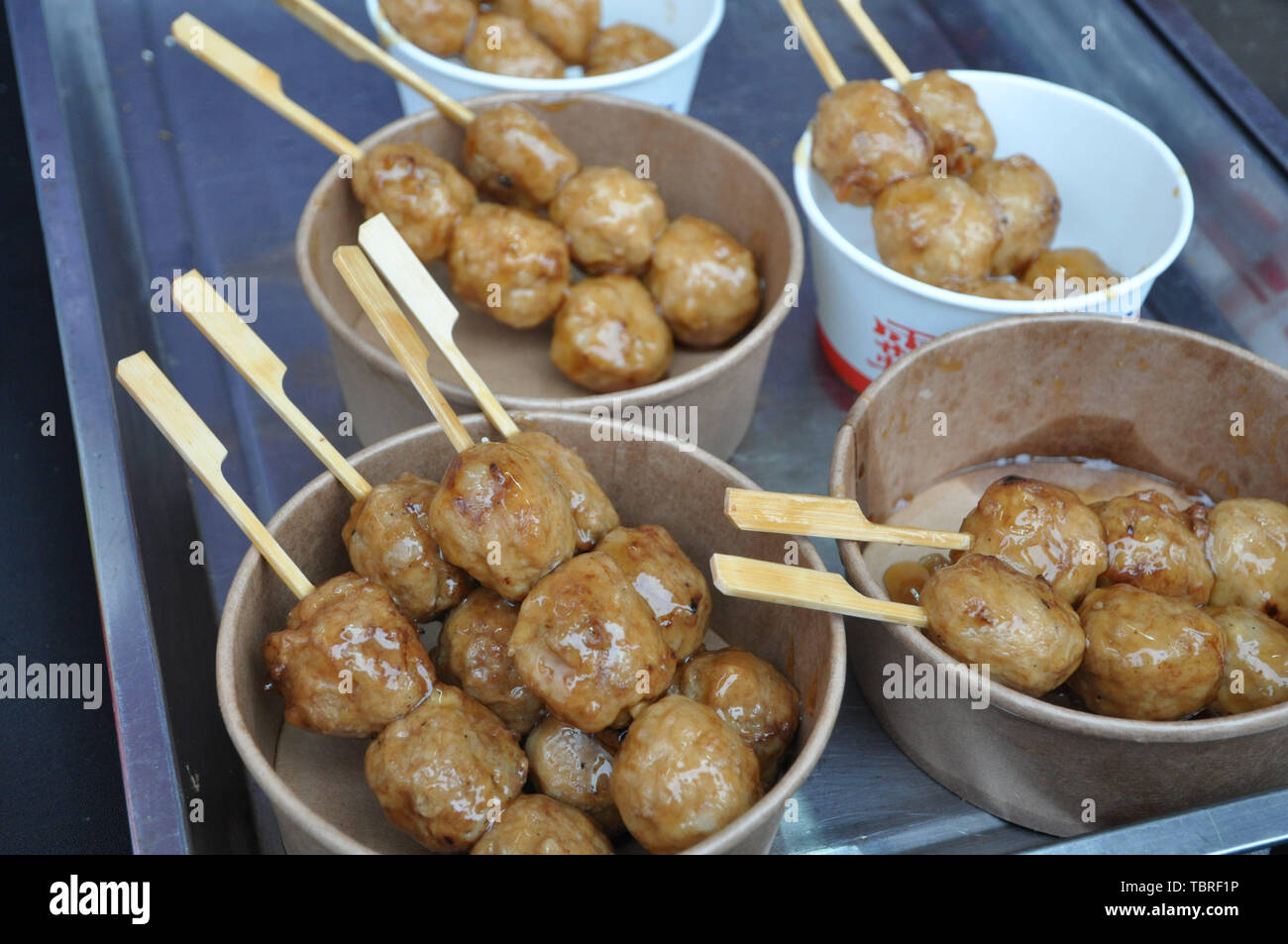 Fried fish balls Stock Photo - Alamy