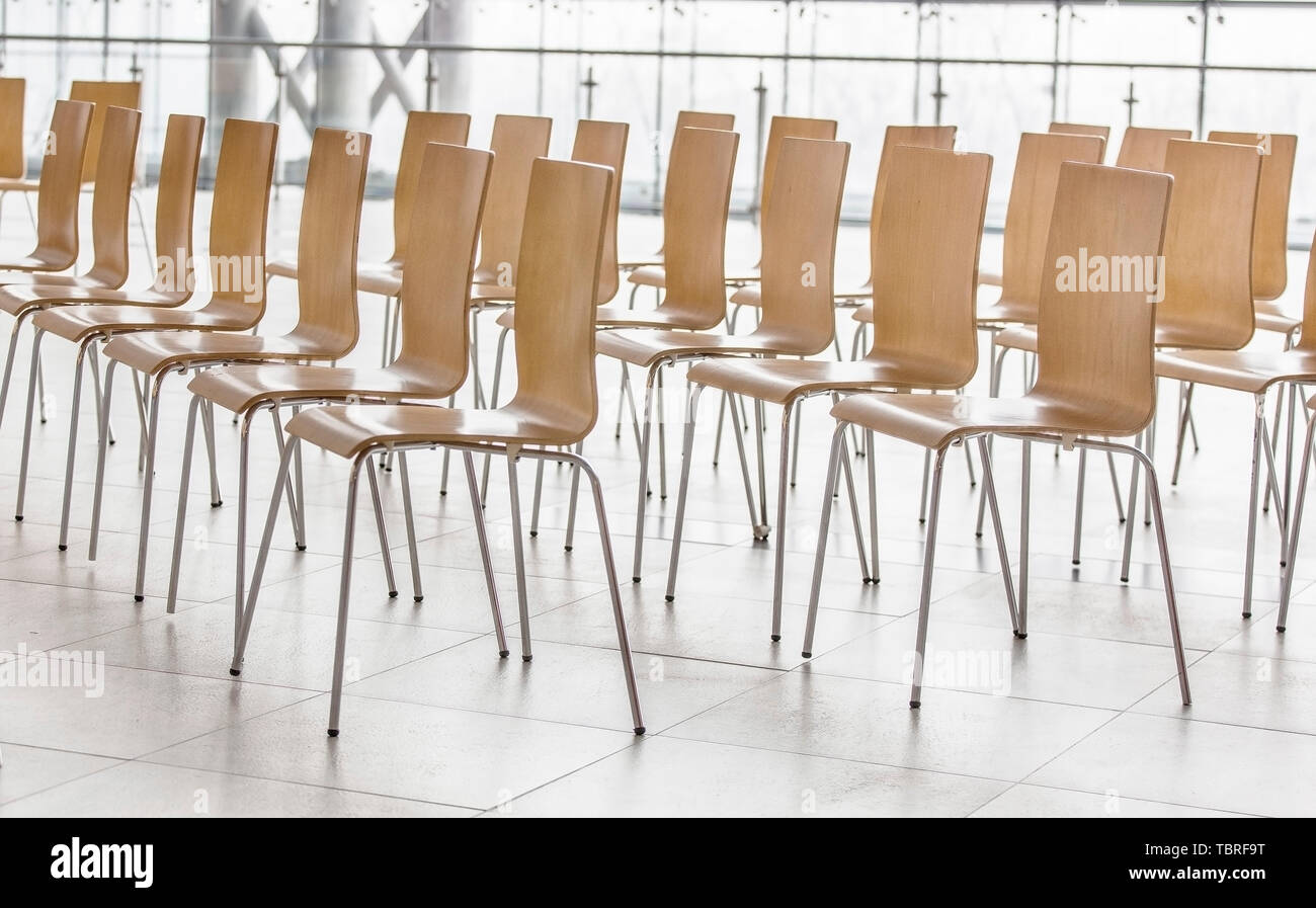Rows of chairs - meeting background Stock Photo - Alamy