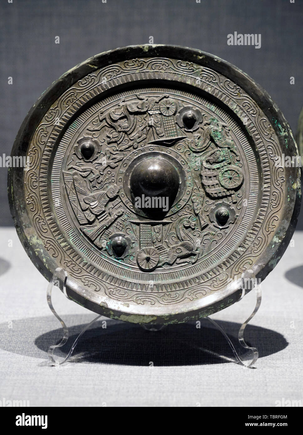 Ancient bronze mirror Stock Photo - Alamy