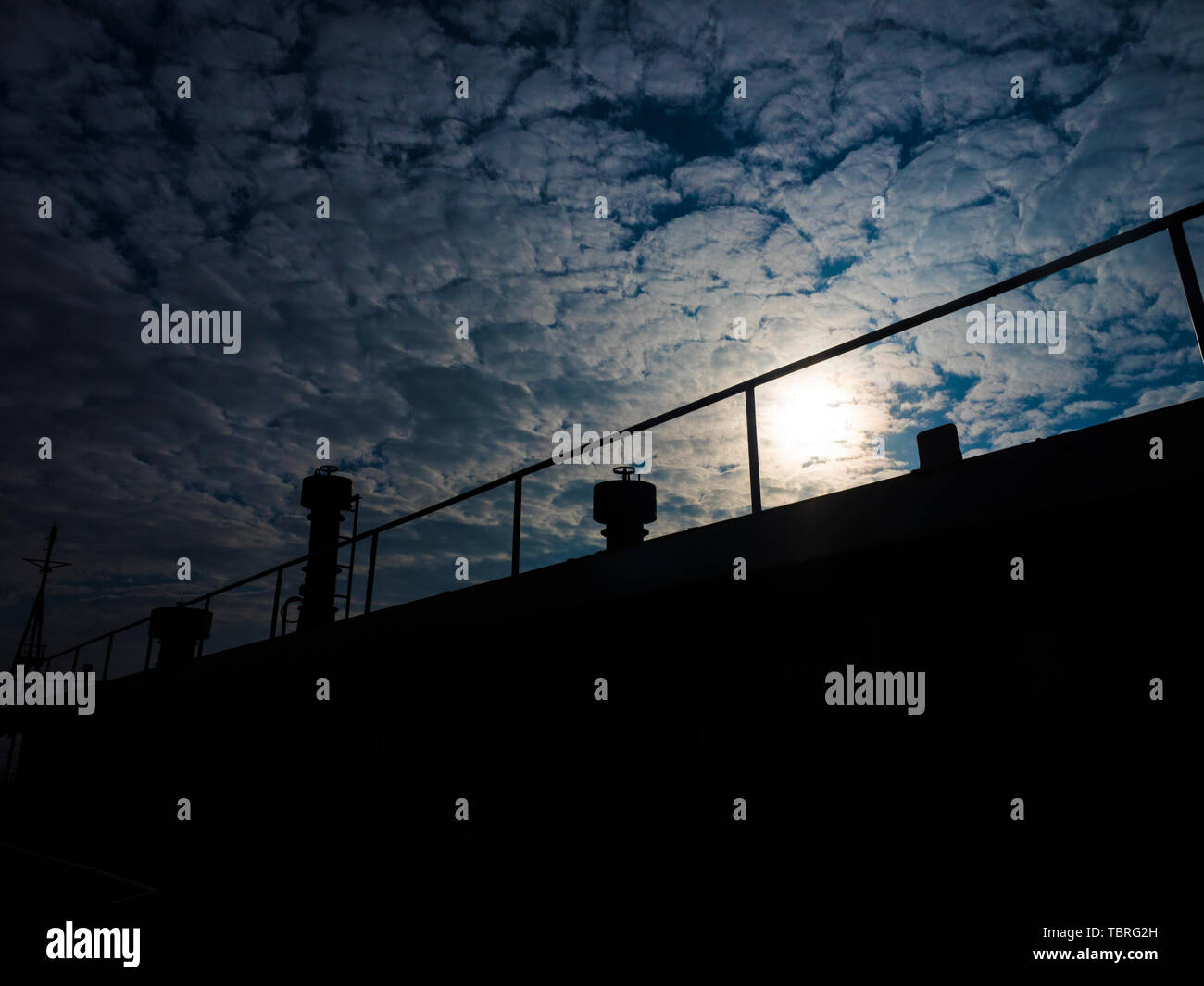 Ship side railings Stock Photo - Alamy