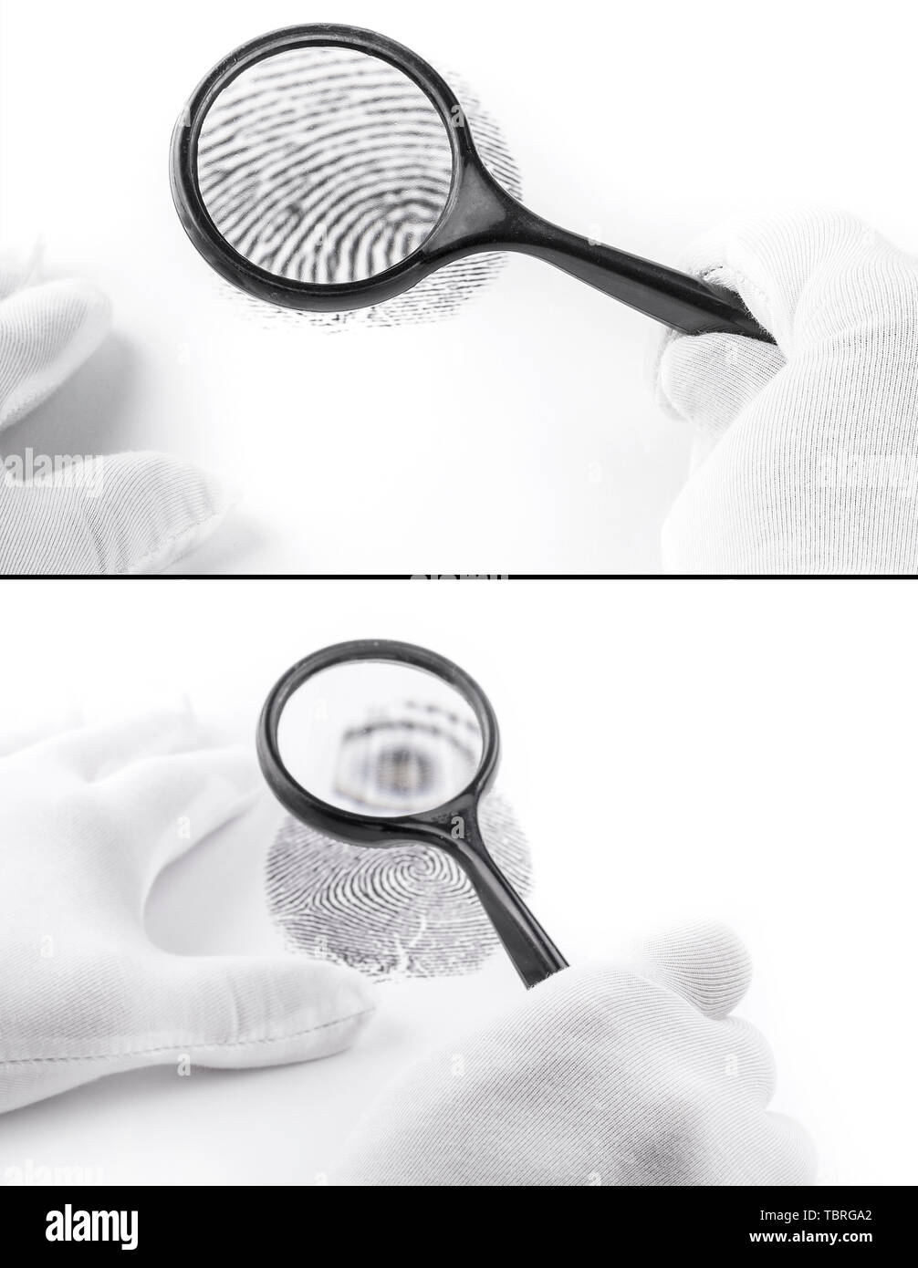 Scientist magnifying glass crime hi-res stock photography and images ...