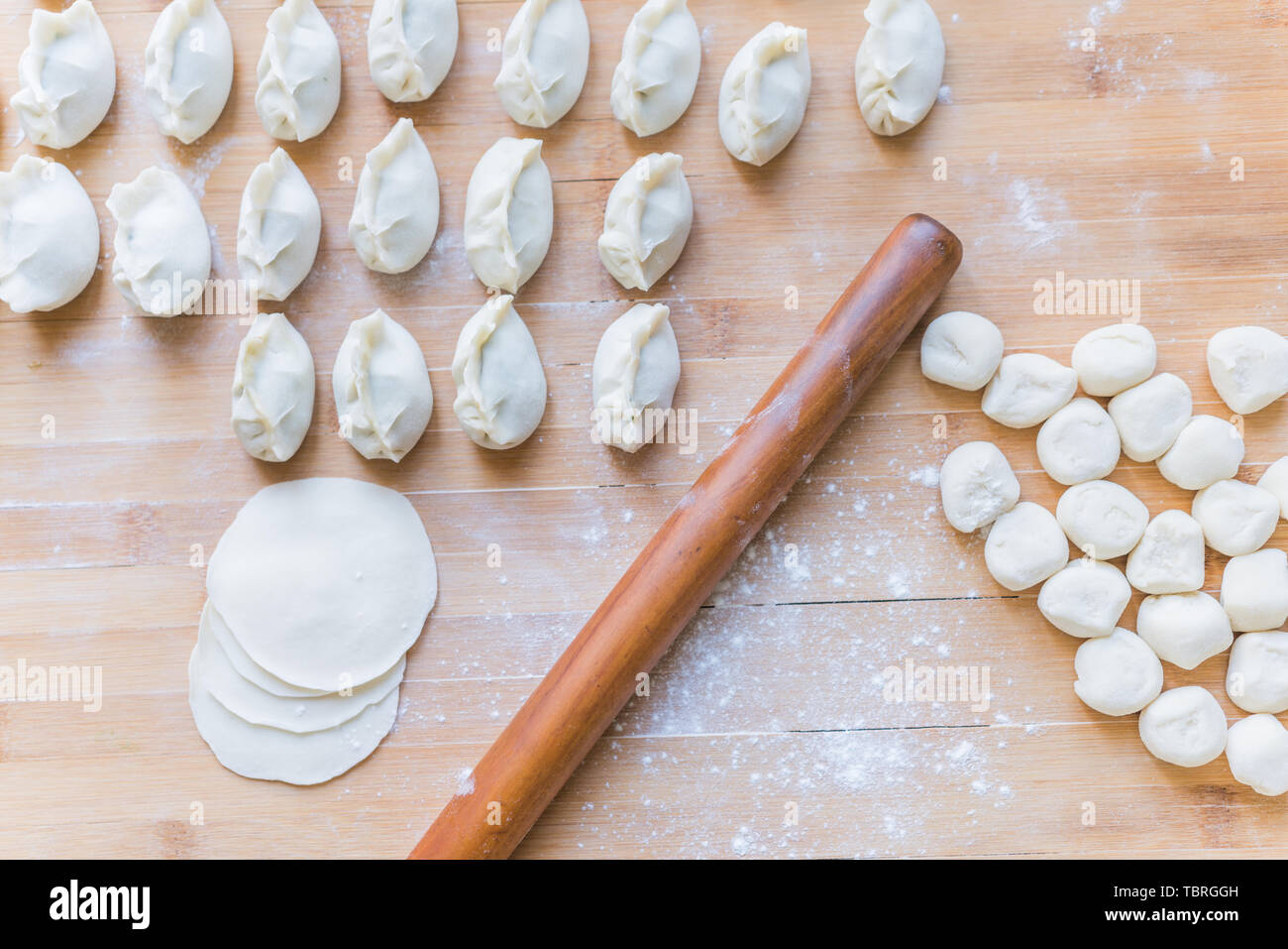 The making process of dumplings Stock Photo - Alamy