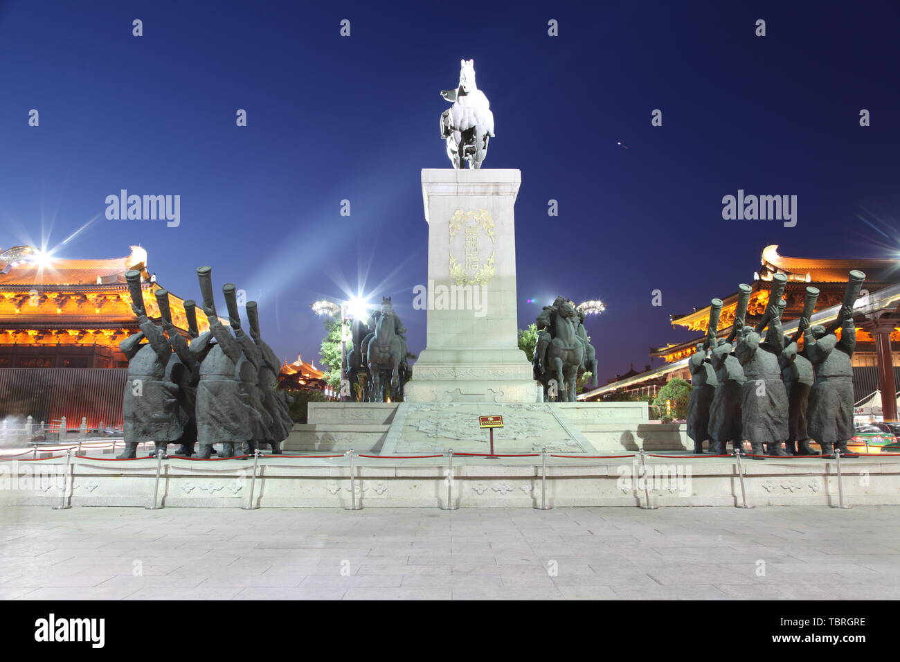 Night View of Datang Night City in Xi'an, Shaanxi Province Stock Photo ...