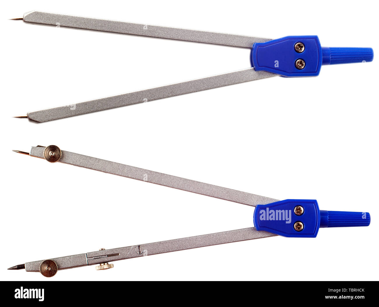 Set of student compasses isolated on a white background Stock Photo - Alamy