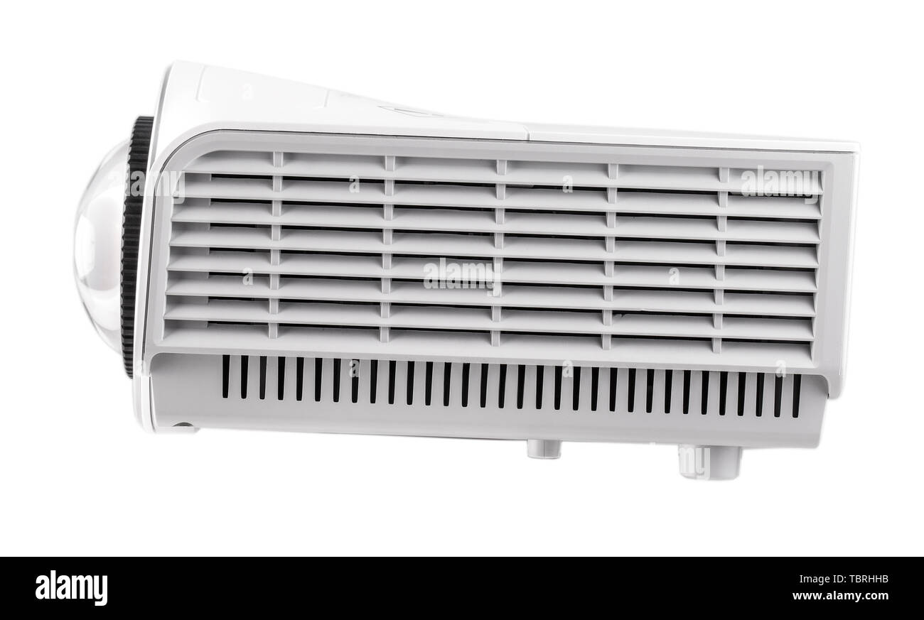 Multimedia Projector Isolated on White Background Stock Photo - Alamy