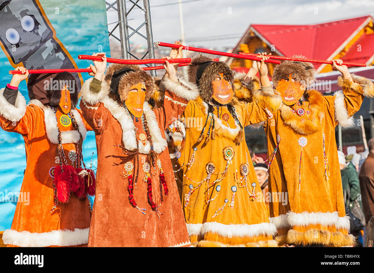 The holiday Northern aboriginal Koryak was Hololo Stock Photo - Alamy