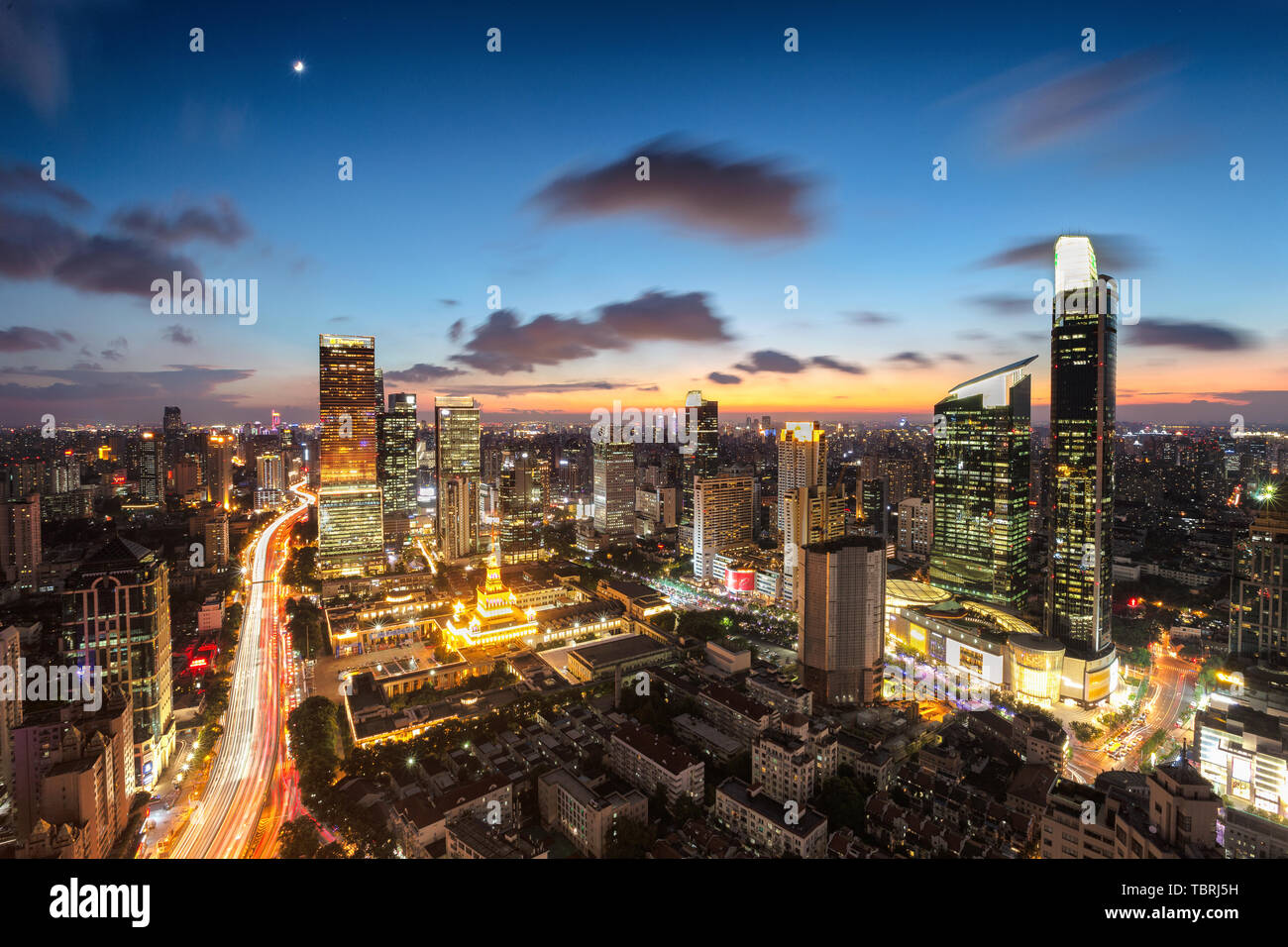 CBD Architecture, Jingan District, Shanghai Stock Photo - Alamy
