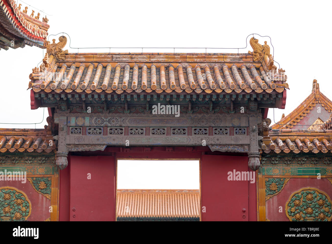 Architectural texture of the Imperial Palace Museum in Beijing Stock ...