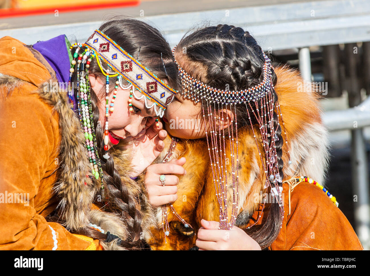 PETROPAVLOVSK, KAMCHATKA, RUSSIA - NOVEMBER 4, 2018: Folk ensemble ...