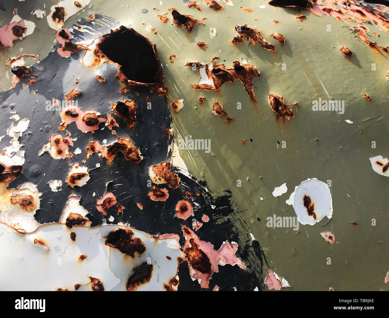 An armored vehicle that was shot through Stock Photo - Alamy