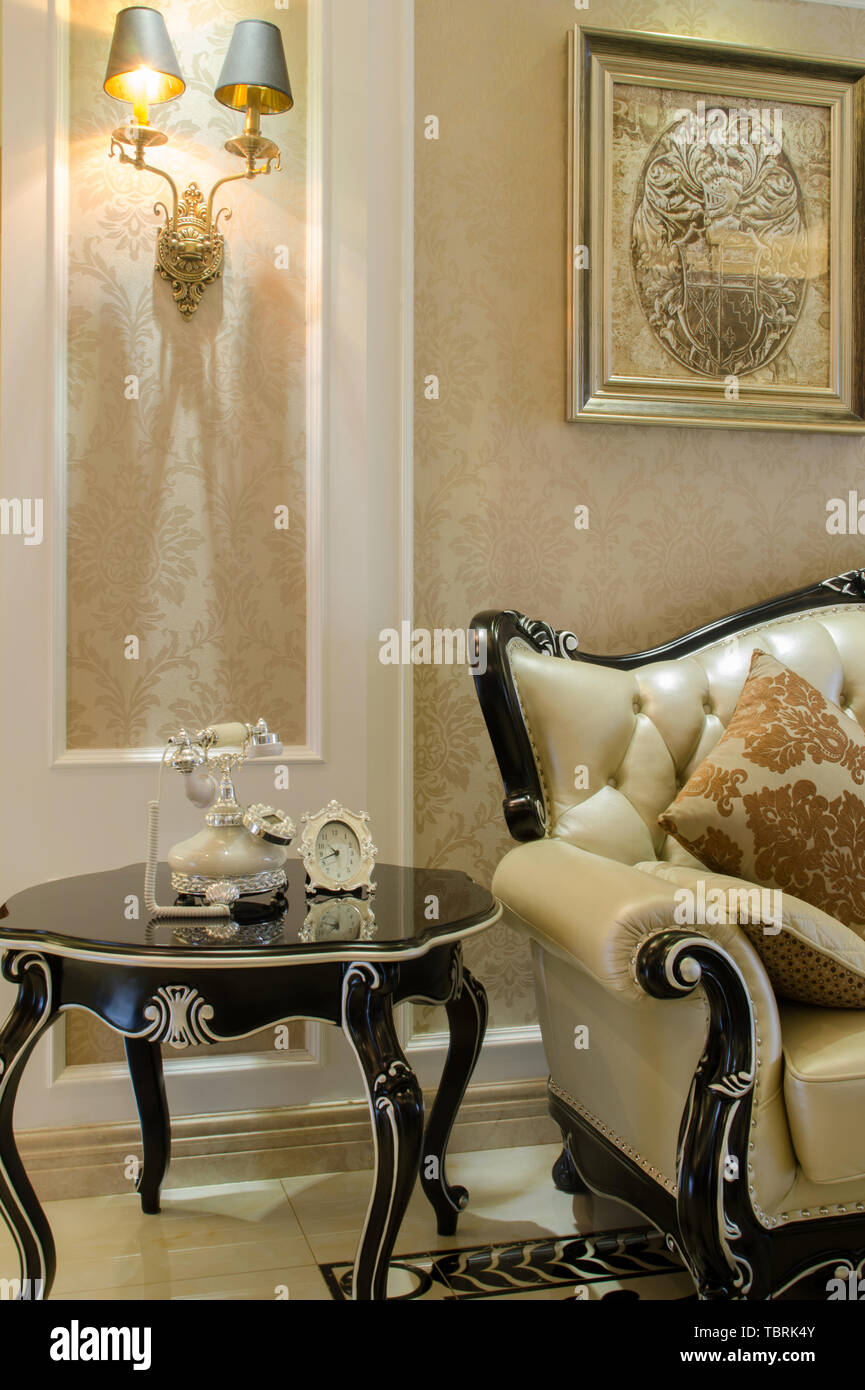 American style model room Stock Photo - Alamy