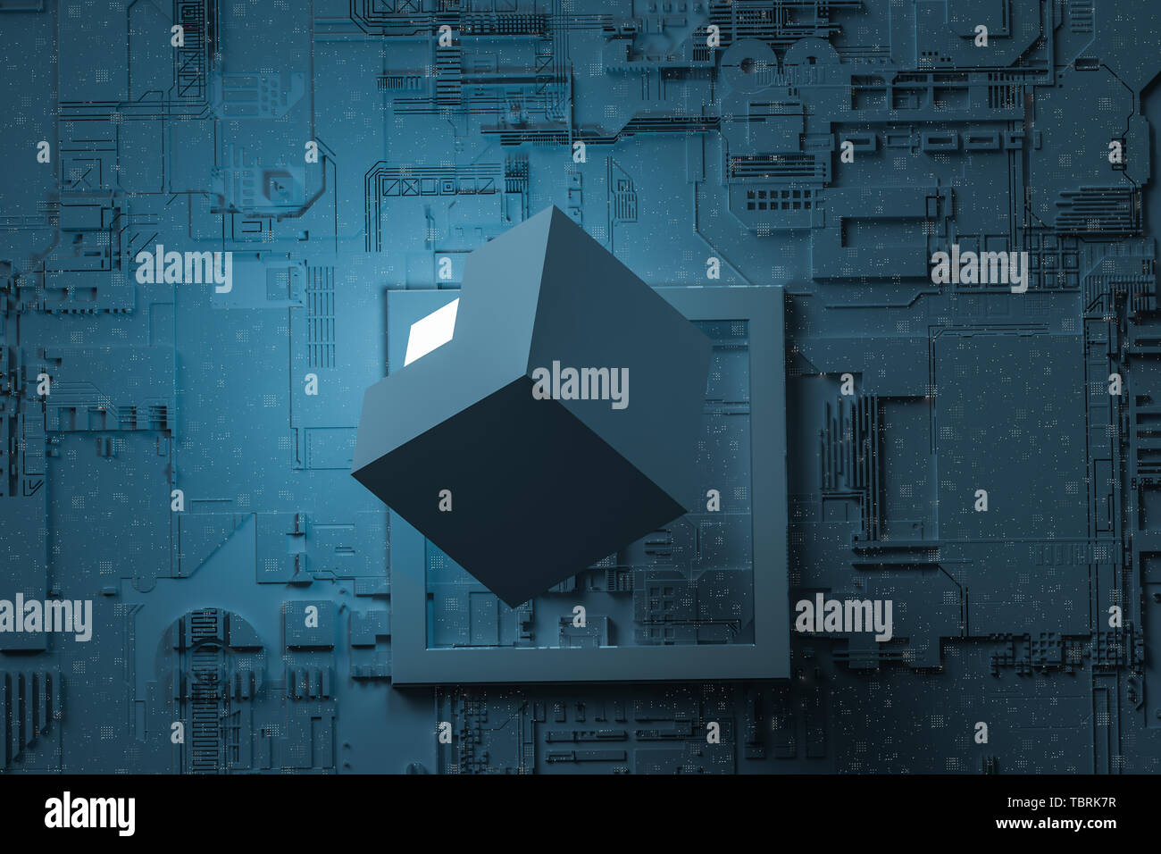 Three-dimensional rendering, circuit board and chip Stock Photo - Alamy