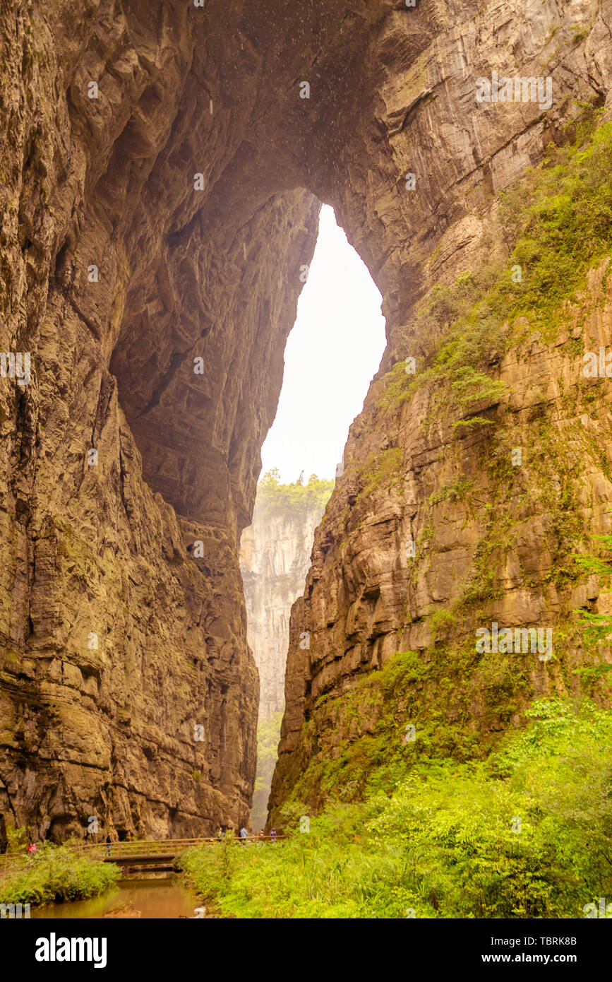 Tiankeng Sanqiao Scenic Area in Wulong County, Sichuan Province, China ...