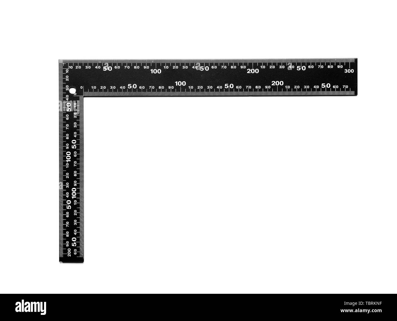 Carpenter's ruler on white background Stock Photo - Alamy