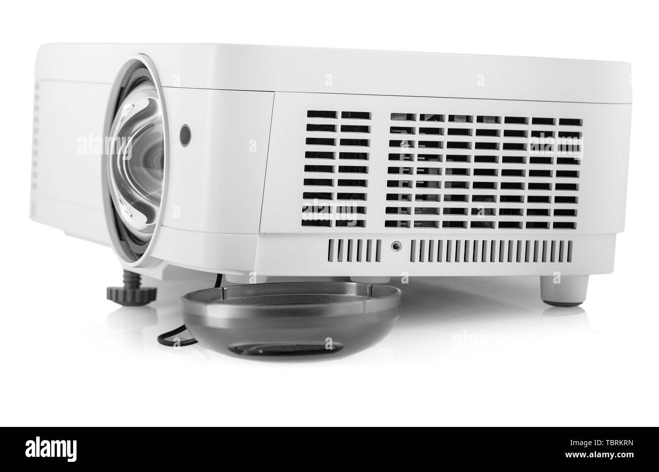 White Multimedia Projector Isolated on White Background Stock Photo - Alamy