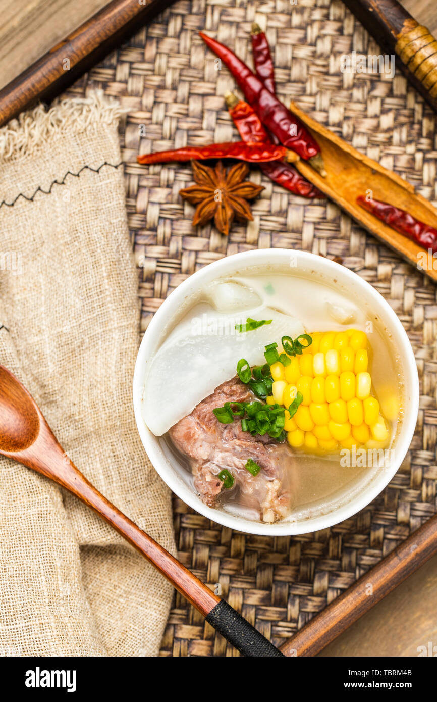 Big bone soup Stock Photo - Alamy
