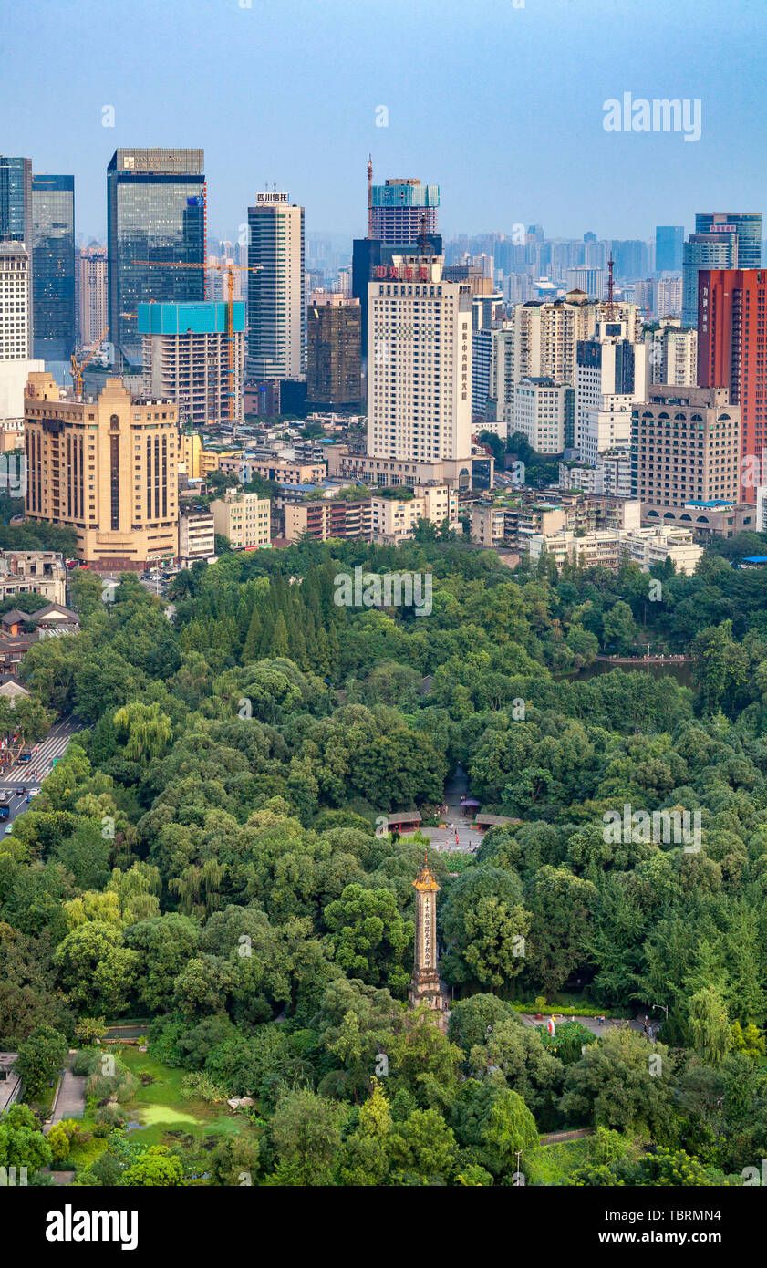 Chengdu People's Park Monument Stock Photo - Alamy