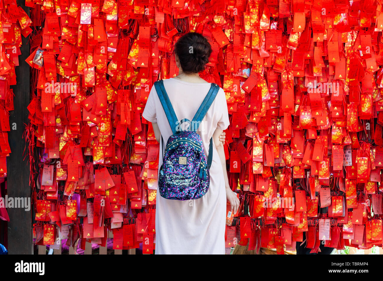 Buddhist prayer ribbon hi-res stock photography and images - Alamy