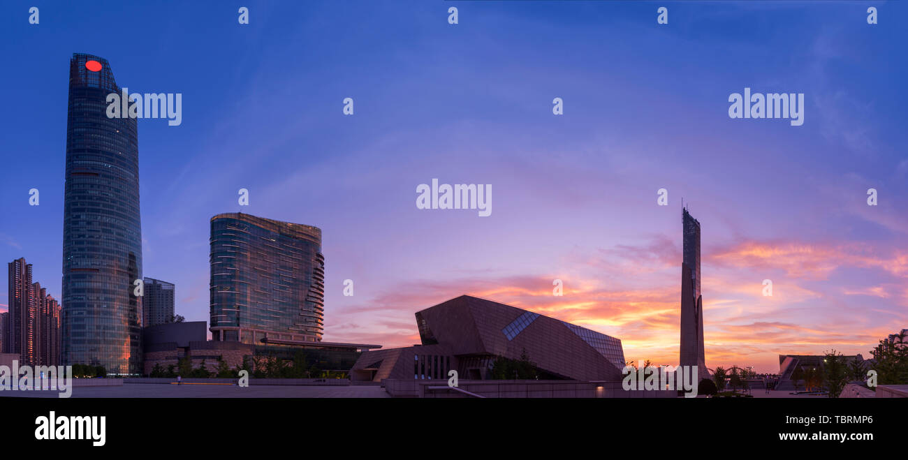 Hunan Changsha Beichen Delta Binjiang Cultural Park Three Pavilion One ...