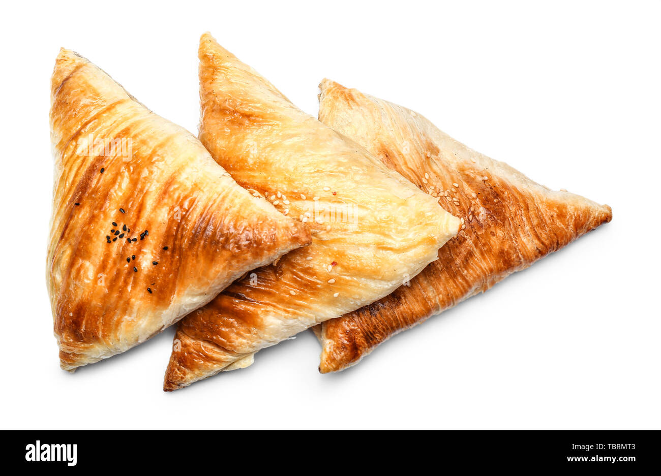 Delicious samosas on white background Stock Photo - Alamy