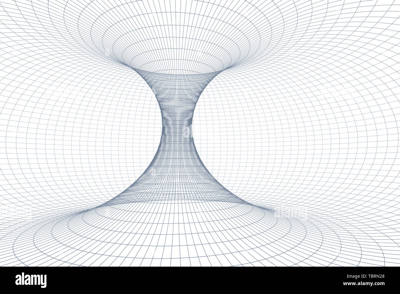 Three-dimensional rendering, mesh curve space hole Stock Photo - Alamy