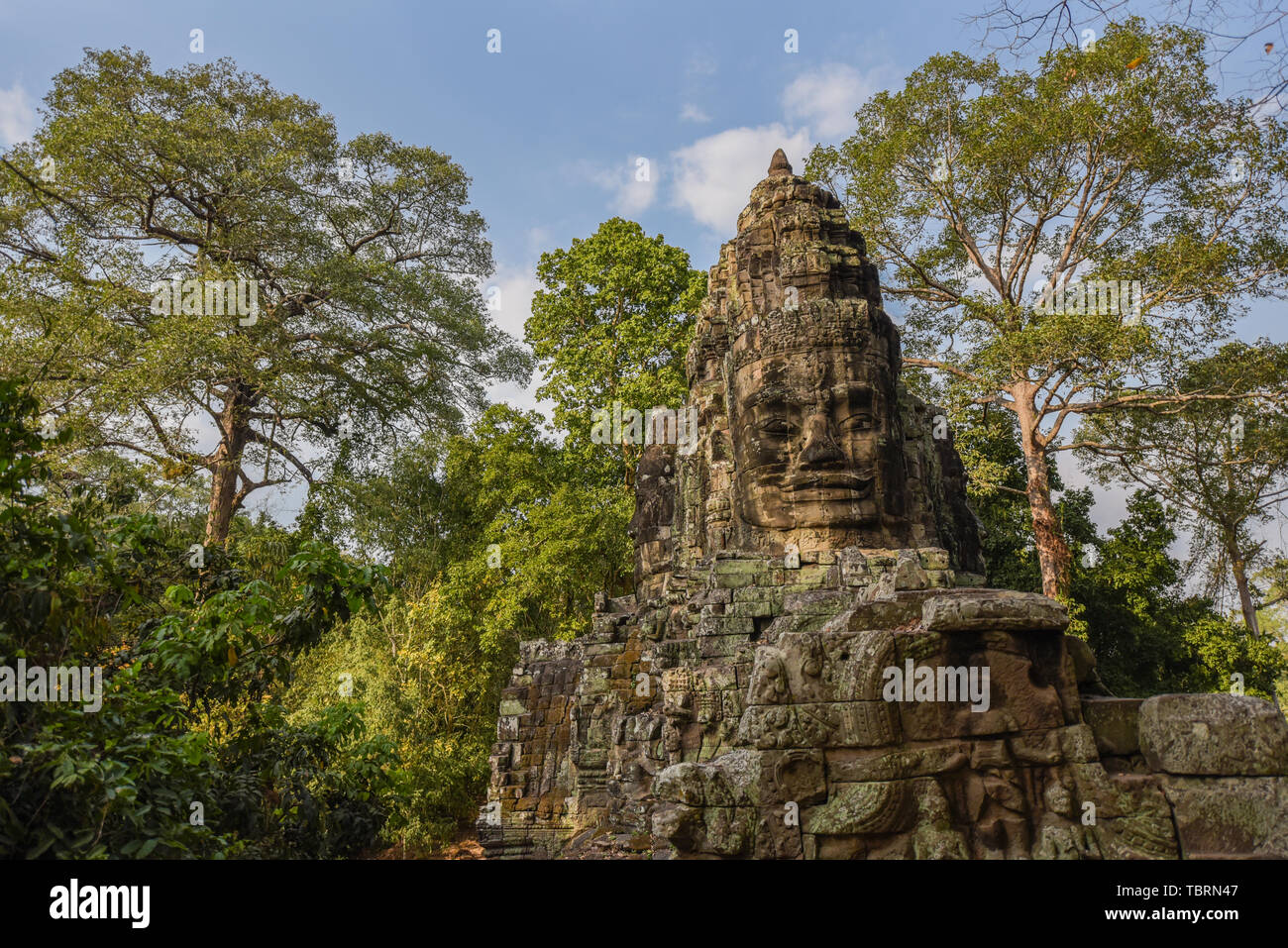 Angkor Wat Angkor's smile Stock Photo - Alamy