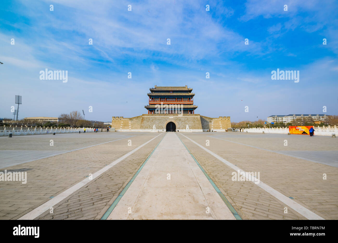 Architectural Scenery of Yongding Gate Park in Beijing Stock Photo - Alamy