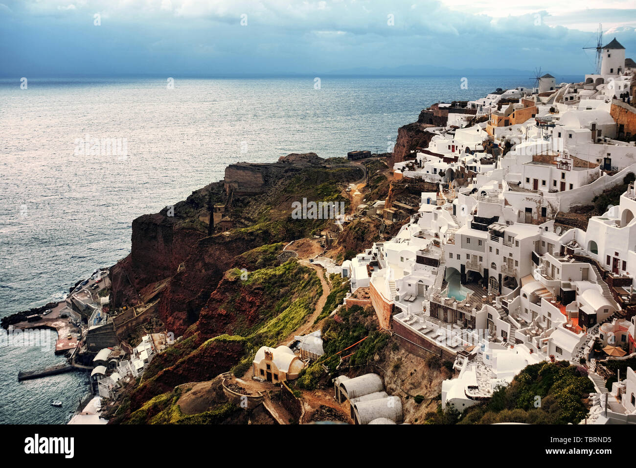Beautiful view of city at sea resort Stock Photo - Alamy
