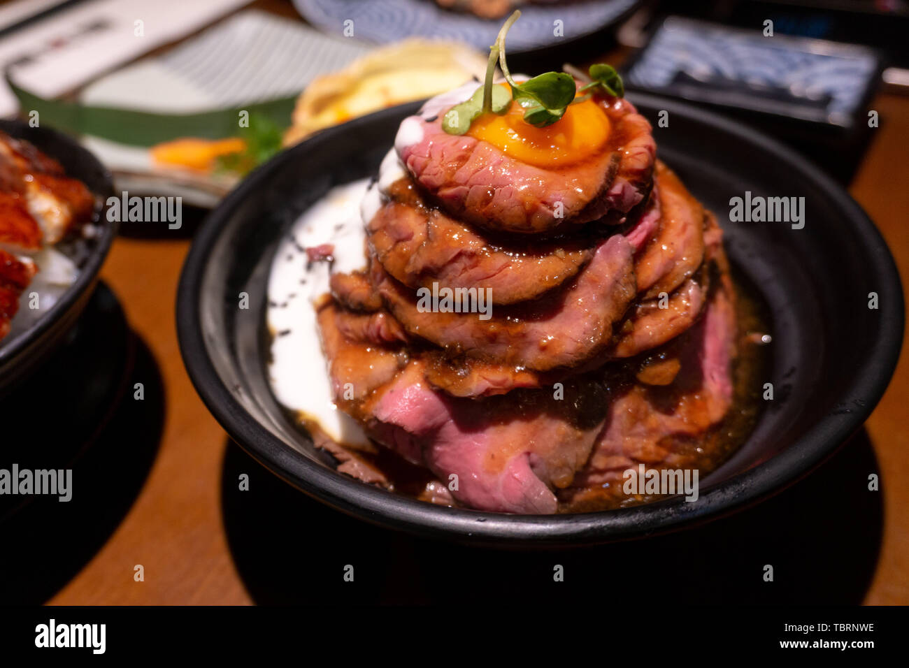 Japanese beef rice Stock Photo - Alamy