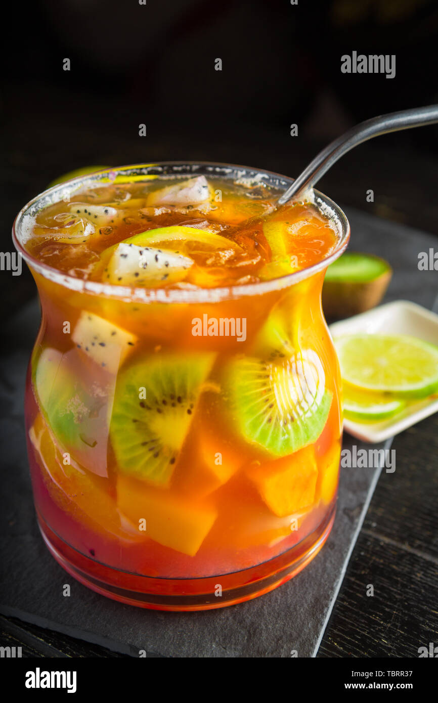 Fruit iced tea Stock Photo - Alamy