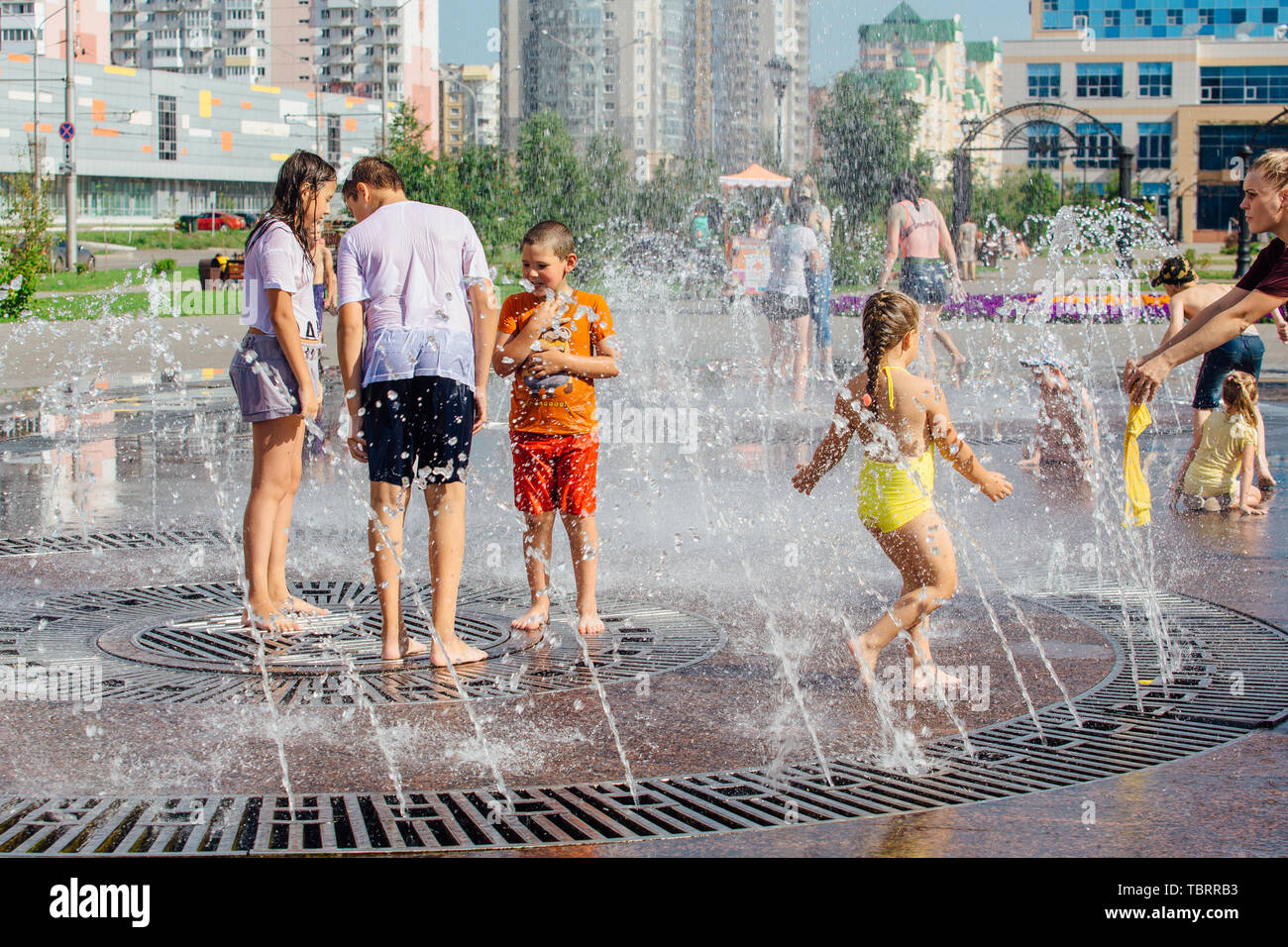 Novokuznetsk, Kemerovo Region, Russia - August 04, 2018: Happy ...