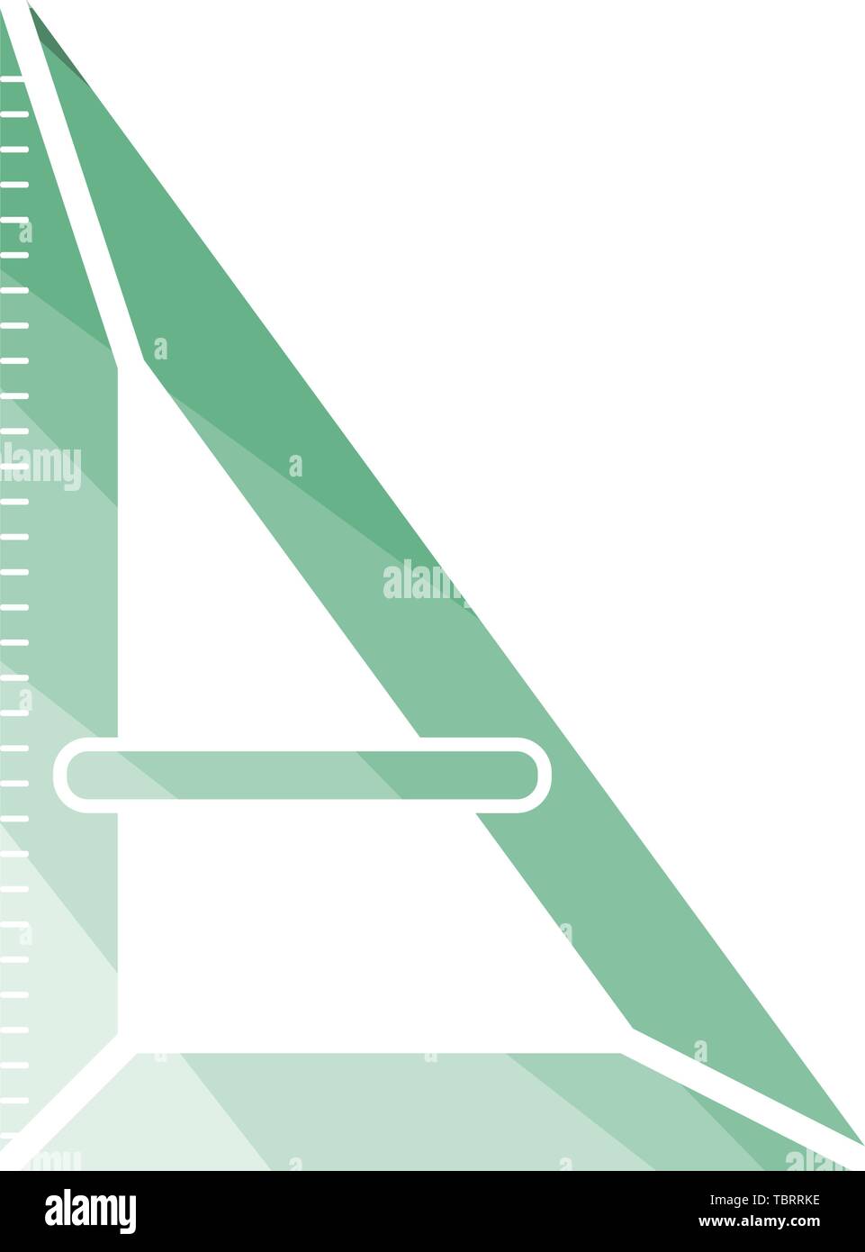 Triangle Icon. Flat Color Ladder Design. Vector Illustration Stock ...