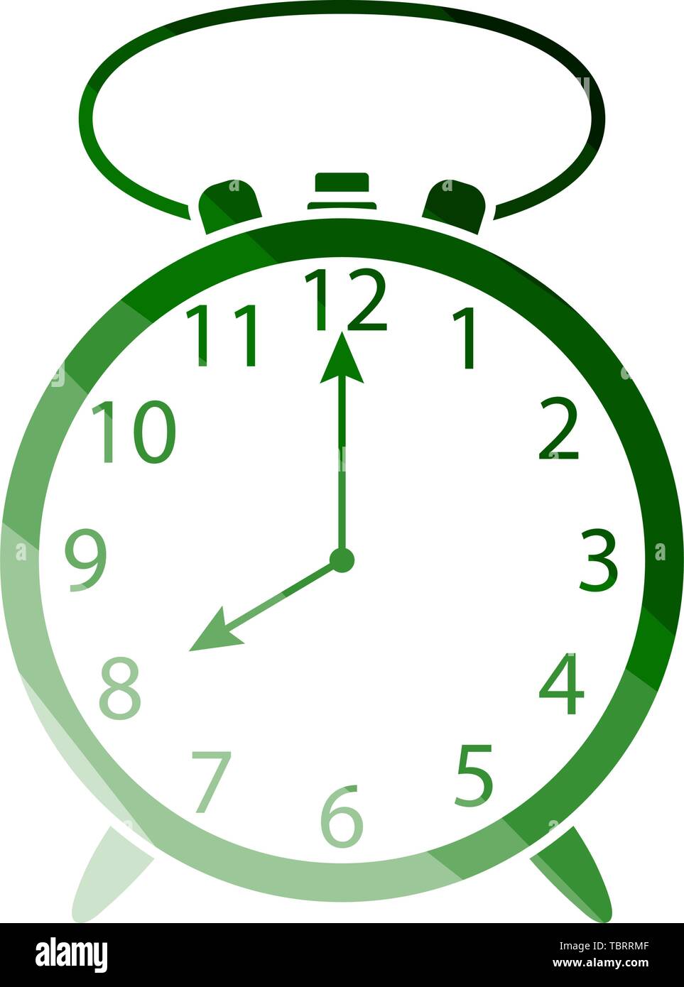 Alarm Clock Icon. Flat Color Ladder Design. Vector Illustration Stock ...