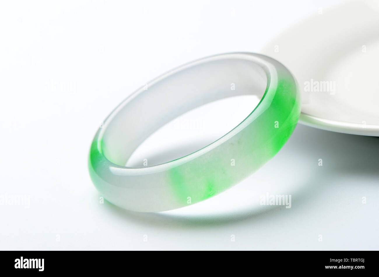 Still life picture of jade bracelet Stock Photo - Alamy