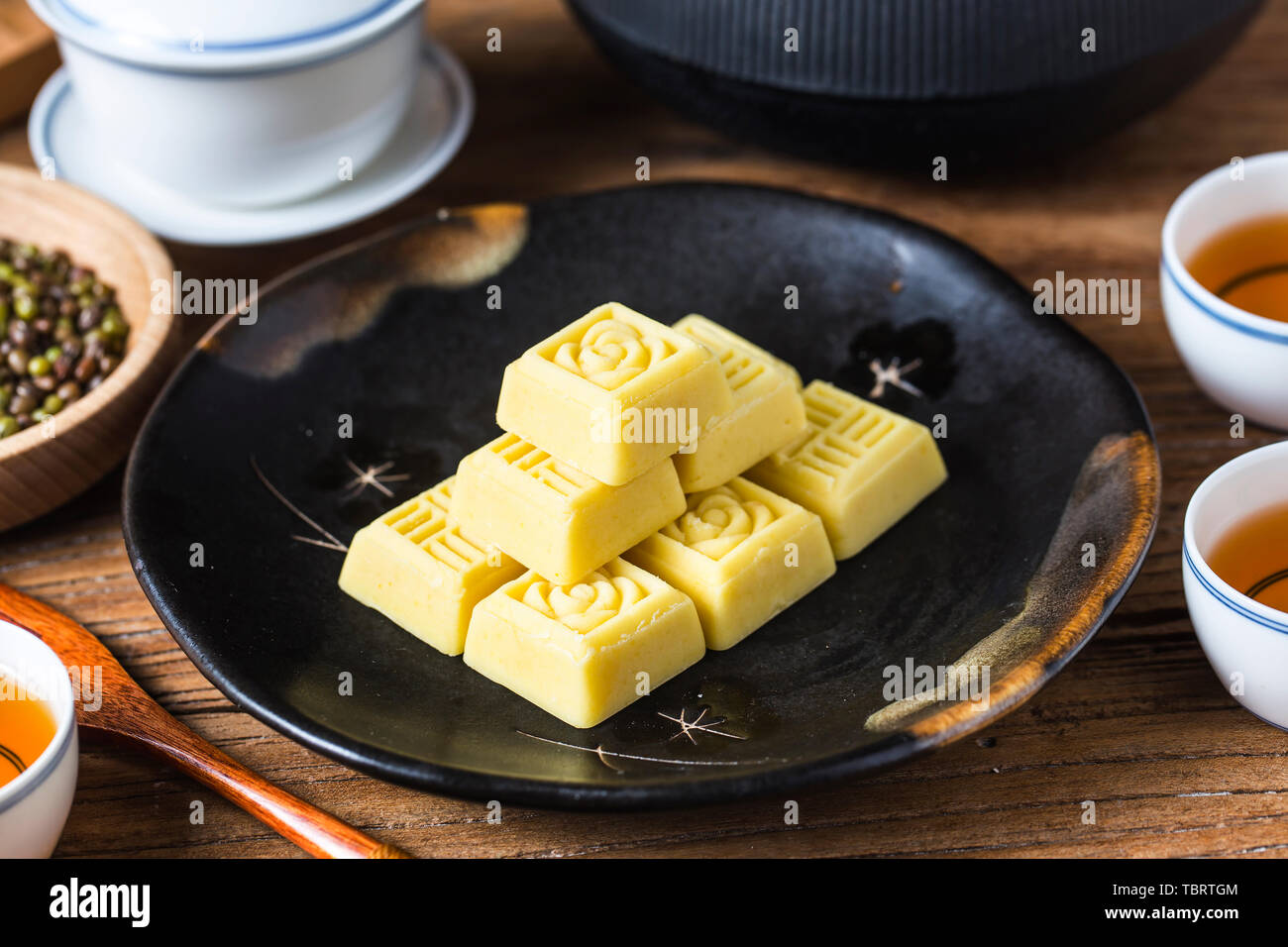green bean cake Stock Photo - Alamy