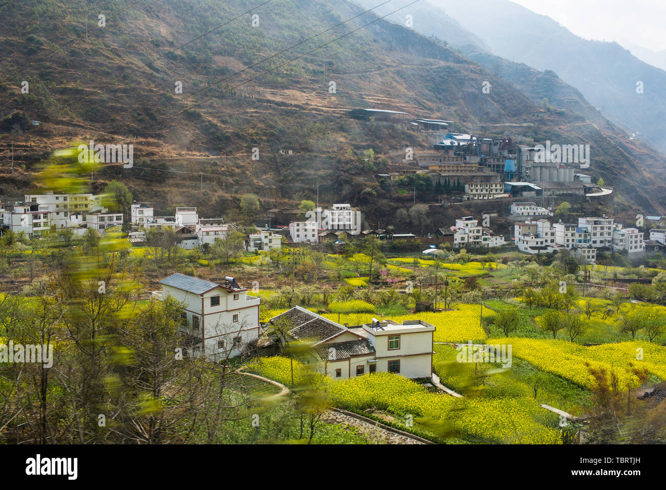 Scenery of the Dadu River Valley in Luding, Sichuan Stock Photo - Alamy