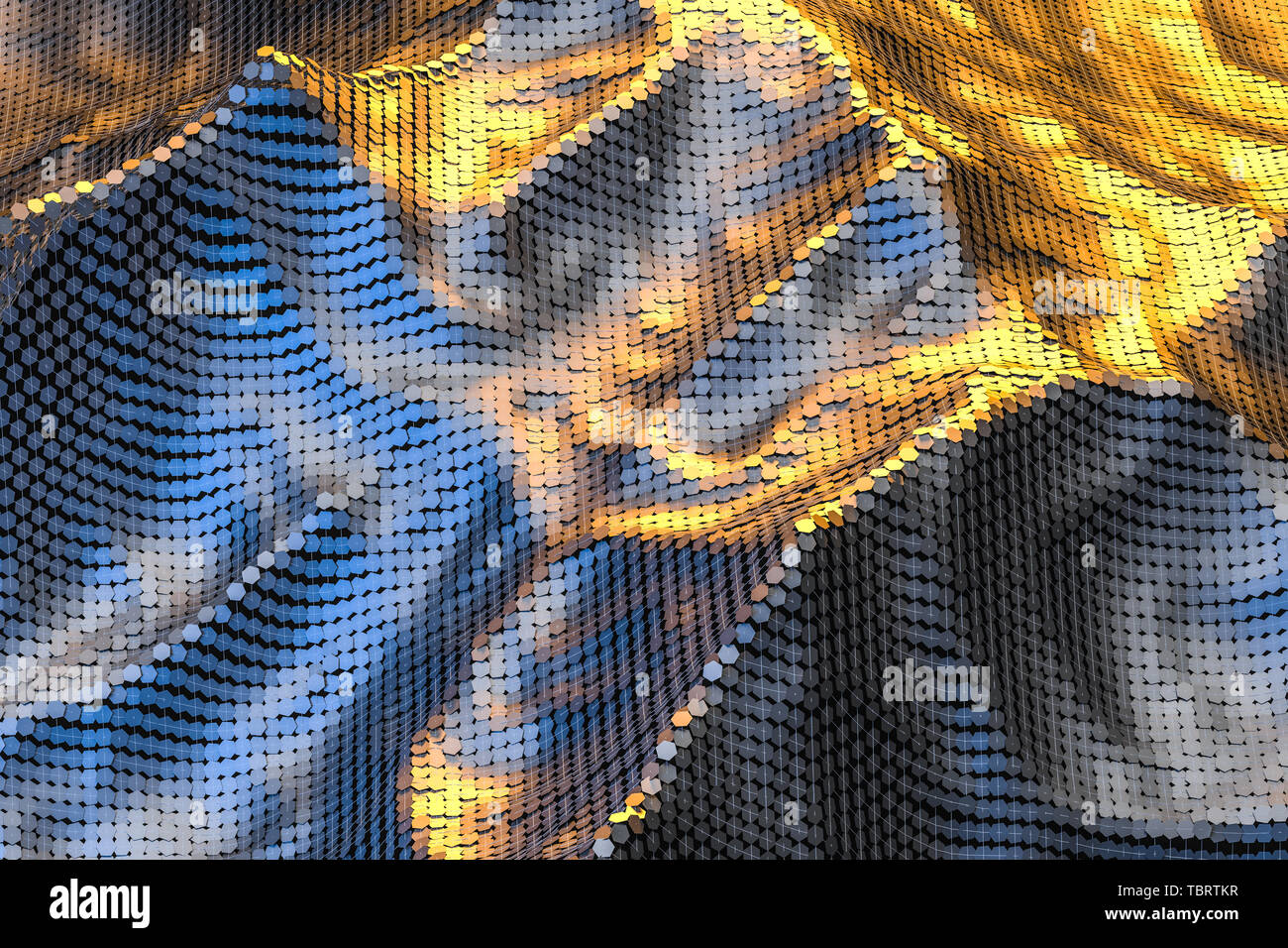 Three Dimensional Rendering Abstract Dots Variable Gradient Background 6202